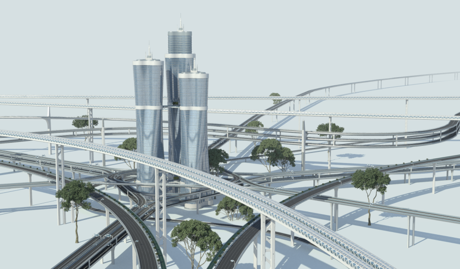 Multilevel transport roads